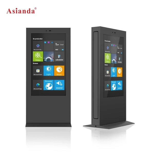65-inch Outdoor Floor Standing Double-Sided Digital Signage - Asianda